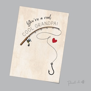 You're a Reel Cool Grandpa / Fish Hand Handprint Art / Father's Day ...