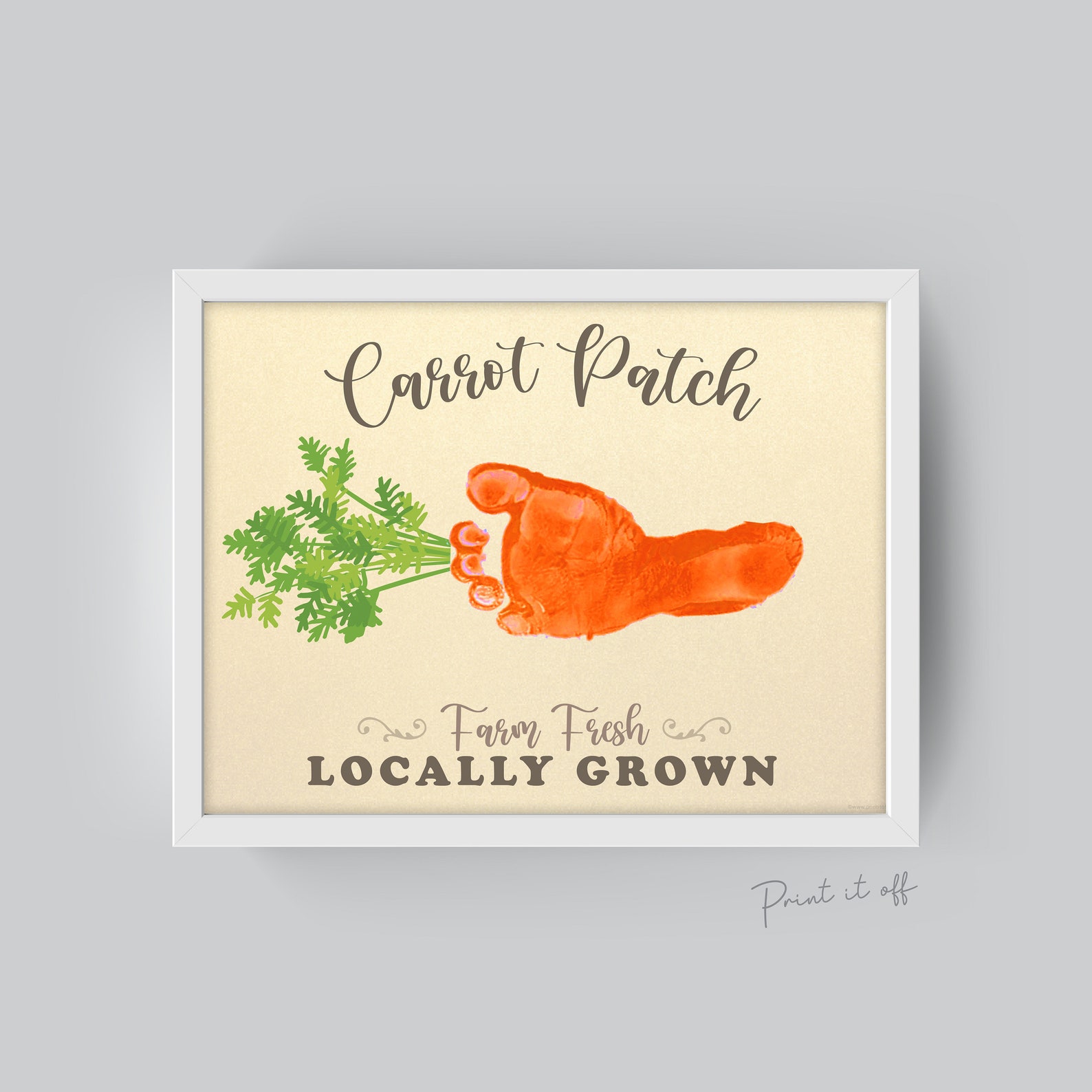 Carrot Patch / Easter / Foot Footprint Art Craft / Kids Baby - Etsy
