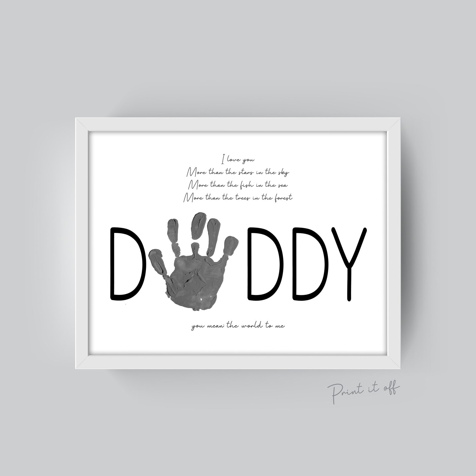 Handprint Art Craft / Daddy Dad Poem / Father's Day / Kids - Etsy