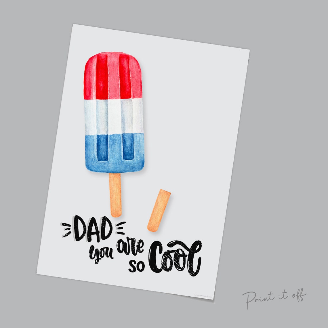 Cool Dad Daddy / Footprint Handprint Art Craft Ice Cream Block - Etsy