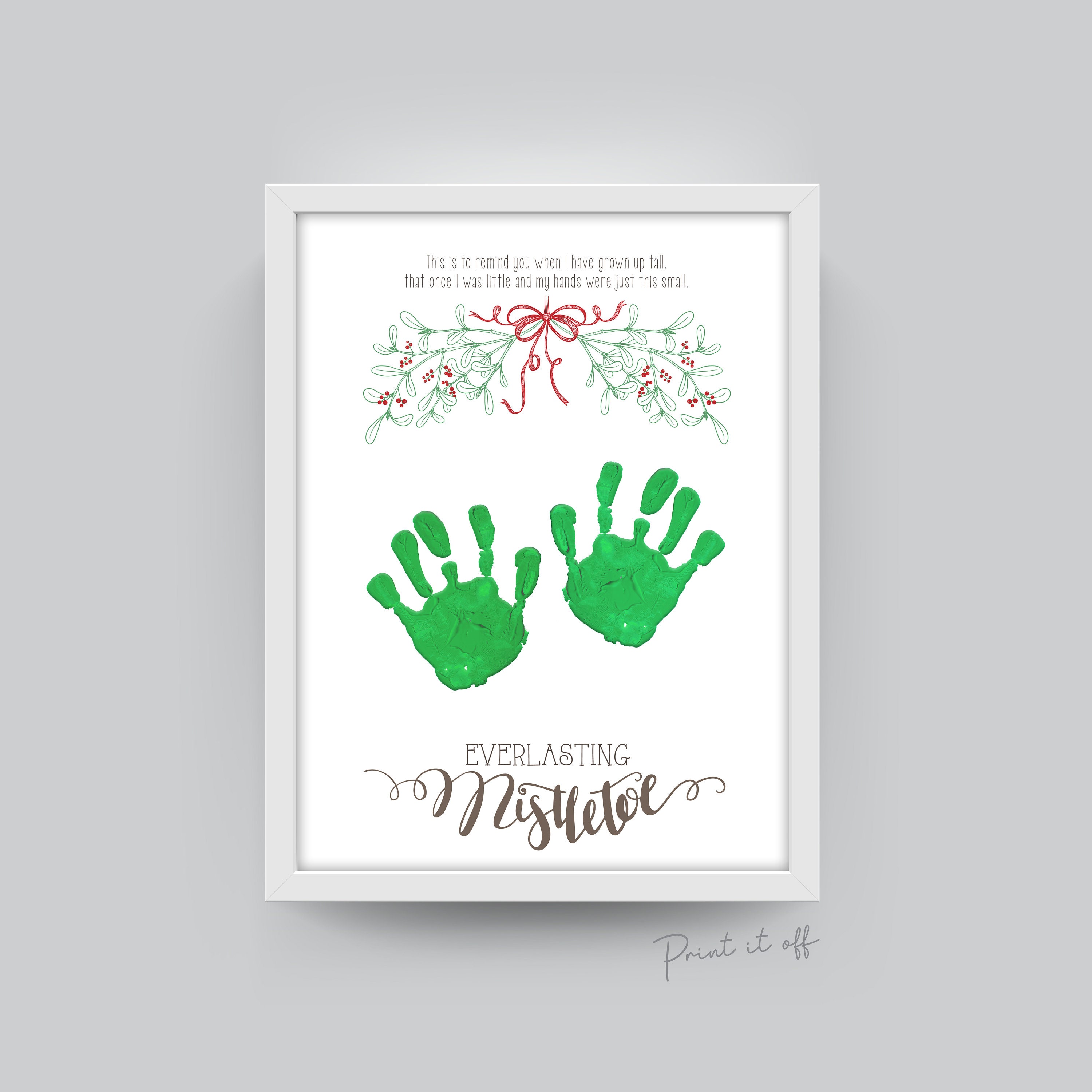 Everlasting Mistletoe Handprint / Baby Toddler Kids Art Craft - Etsy