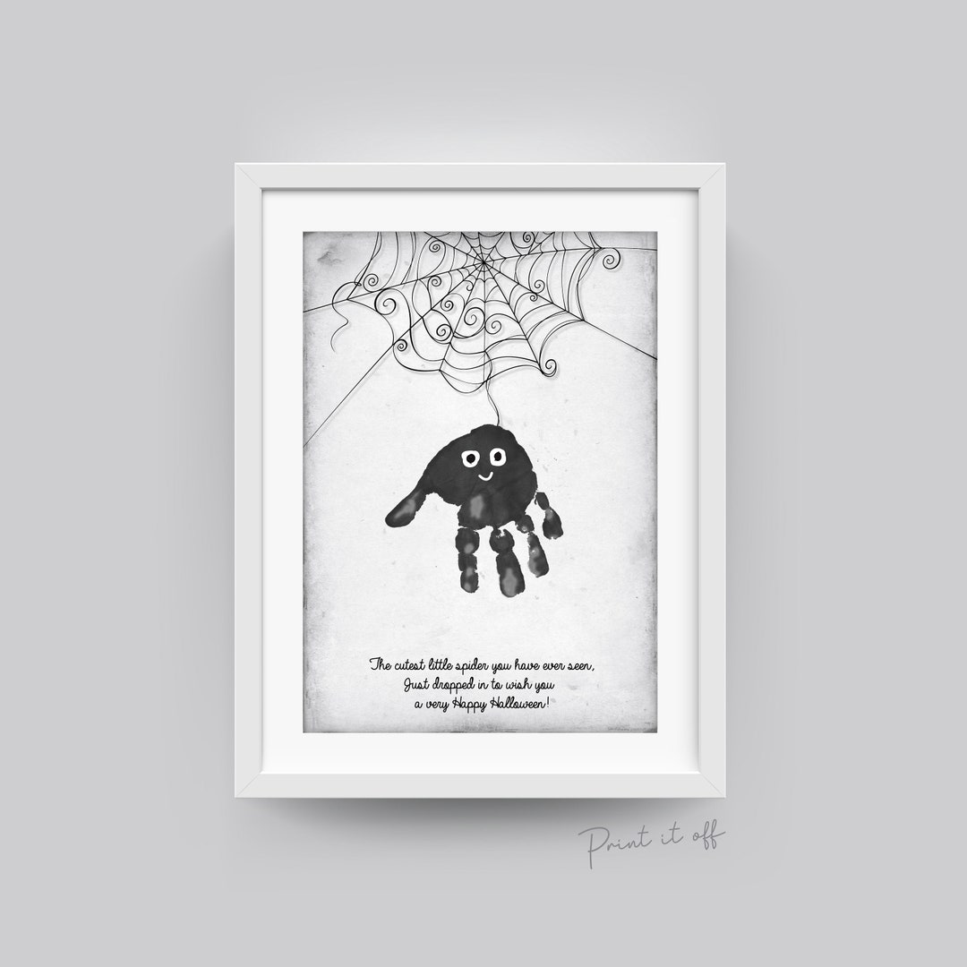 Halloween Spider Hand Handprint Footprint Art Craft / Kids Toddler Baby ...