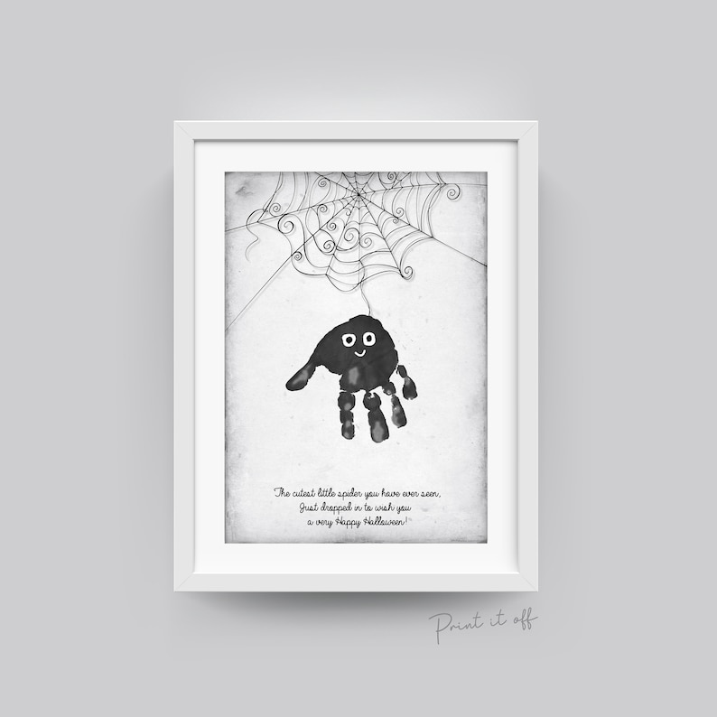 Halloween Spider Hand Handprint Footprint Art Craft / Kids - Etsy
