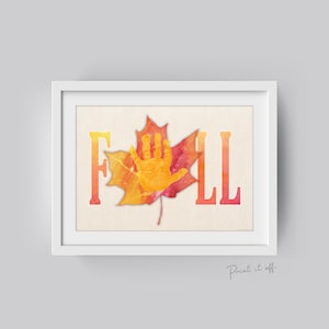 Fall Leaf Handprint Hand Art Craft / First Fall Autumn Decor Sign ...