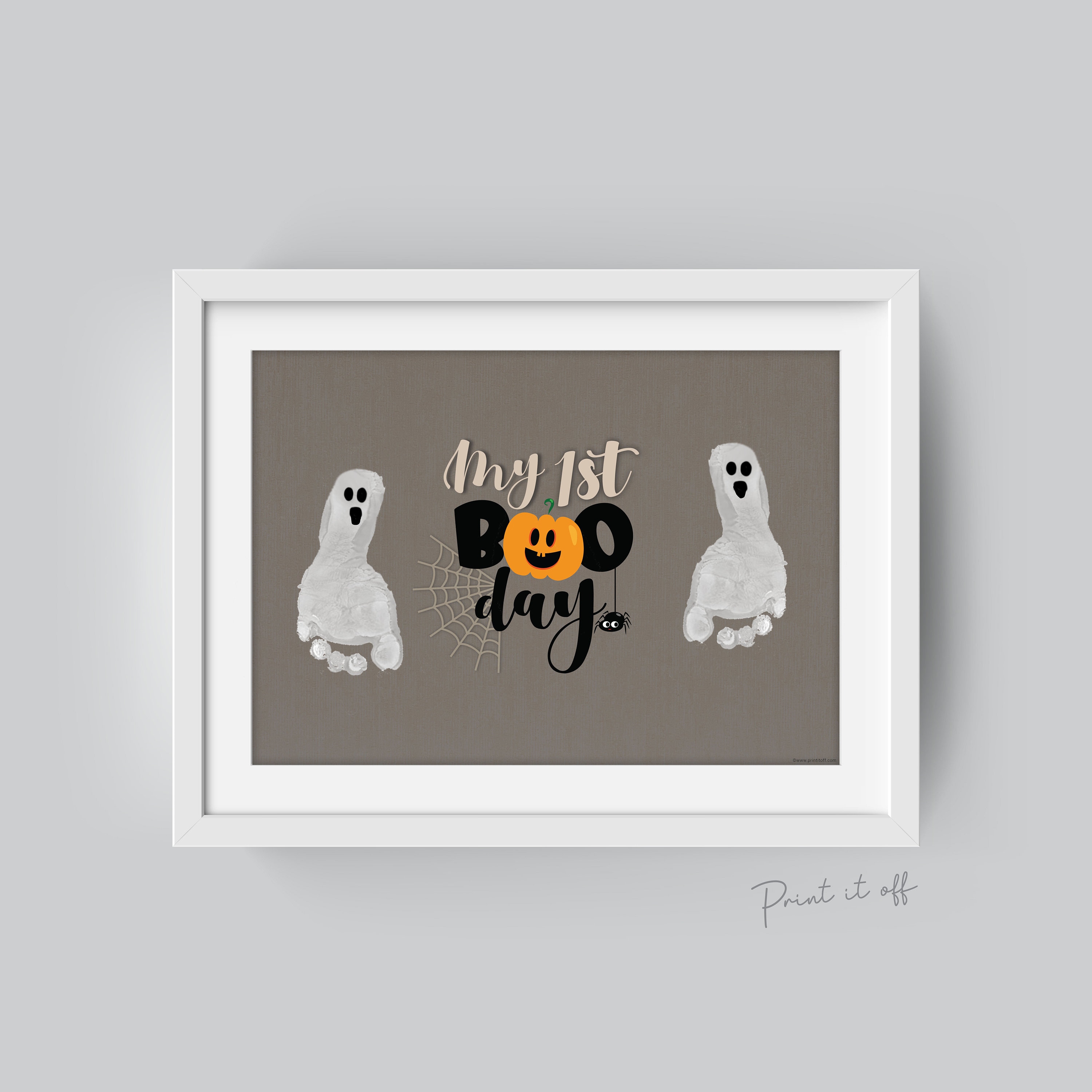 My 1st Boo Day / First Halloween Ghost Footprint Handprint Art Craft ...