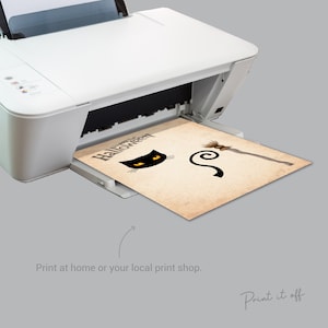 Halloween Footprint Handprint Art Craft / Black Cat Witch Broom / Kids ...