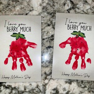I Love You Berry Much / Handprint Footprint Art / Kids Baby Toddler ...