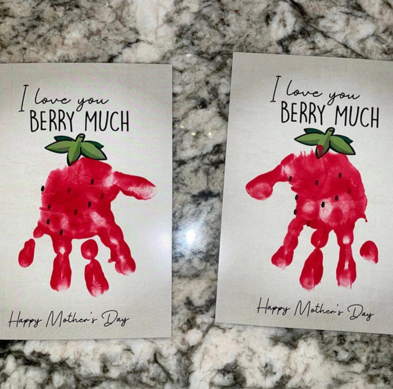 I Love You Berry Much / Handprint Footprint Art / Kids Baby Toddler ...