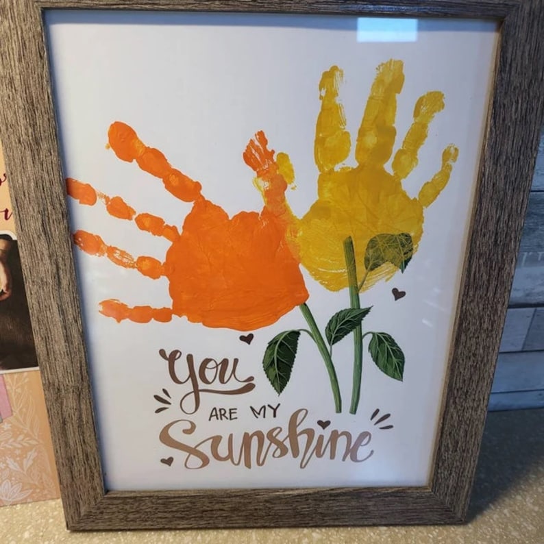 You Are My Sunshine Handprint Craft Art / Sun Flower 2 Hands / - Etsy