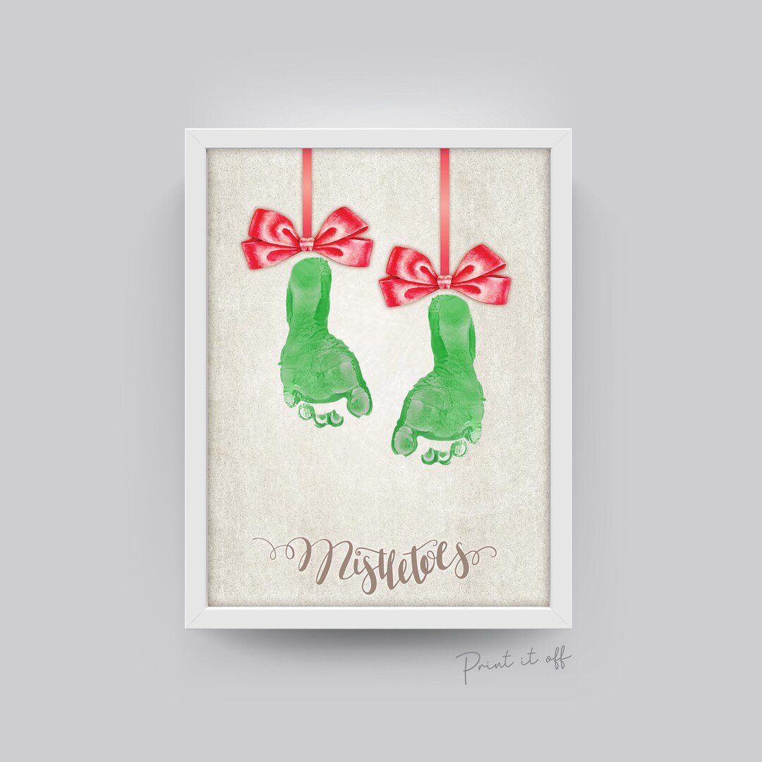 Mistletoe Footprints / Mistletoes / Baby Toddler Kids Art Craft / First ...