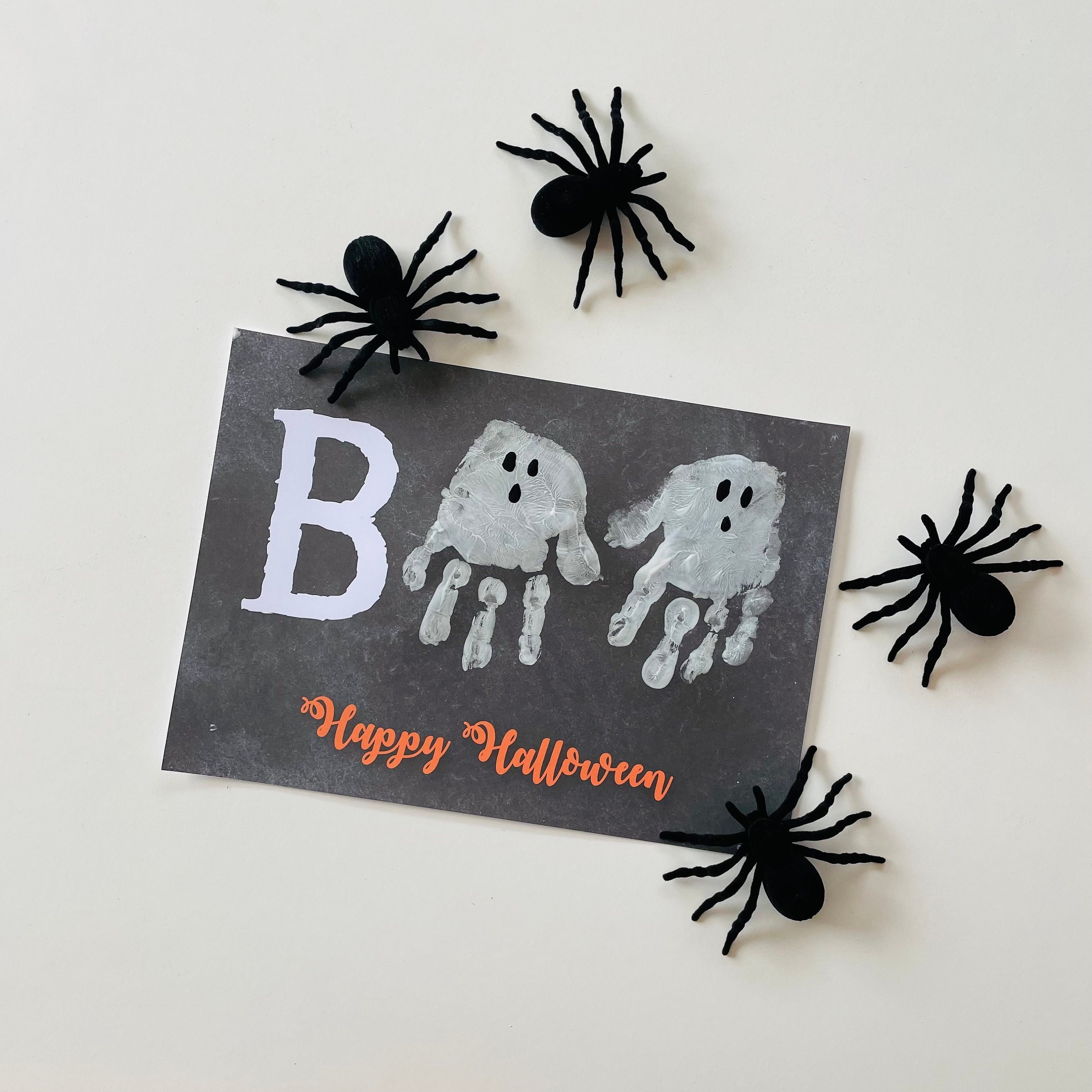 Halloween Keepsake / Handprint Art / Boo Happy Halloween / - Etsy