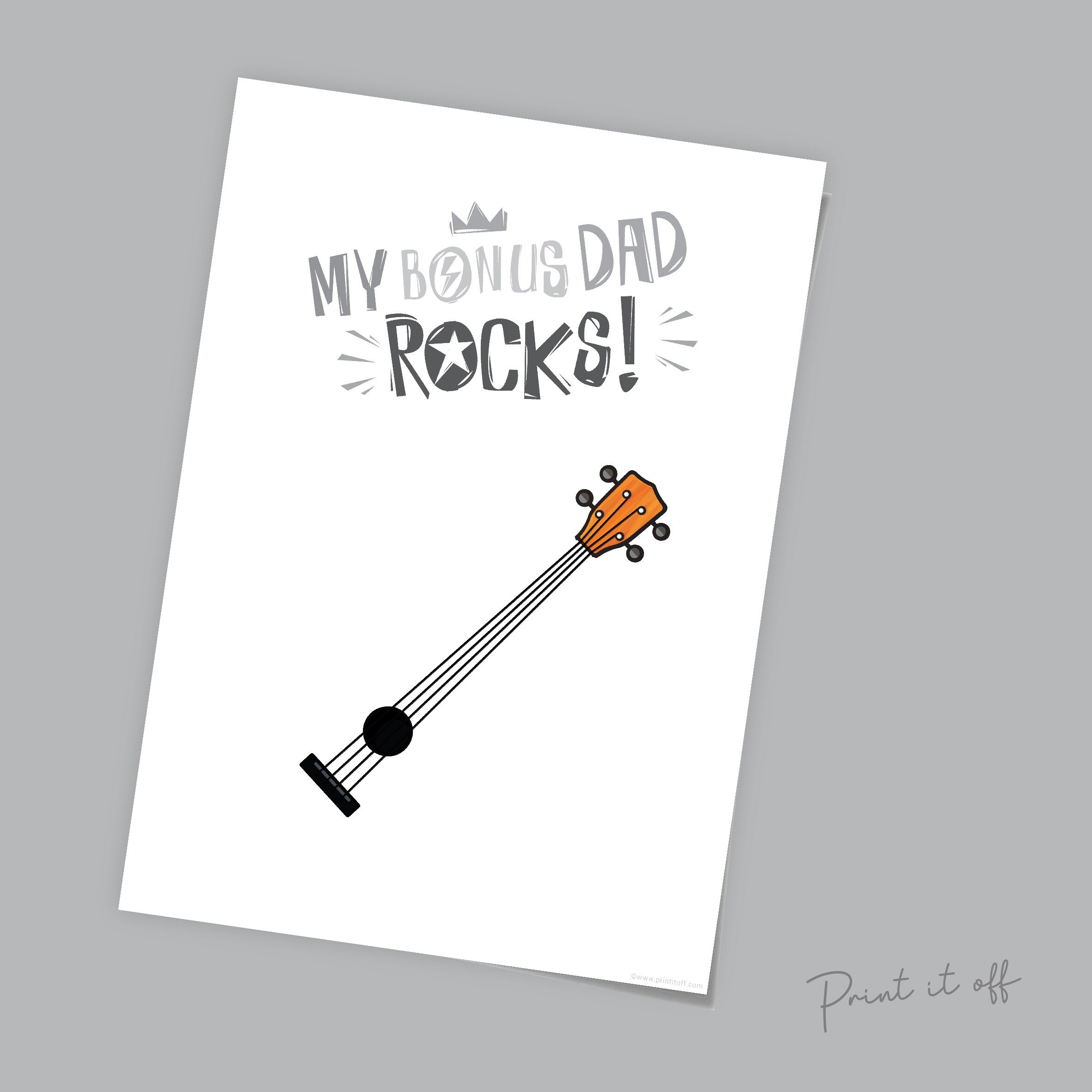 My Bonus Dad Rocks / Handprint Art Craft / Step Dad | Etsy