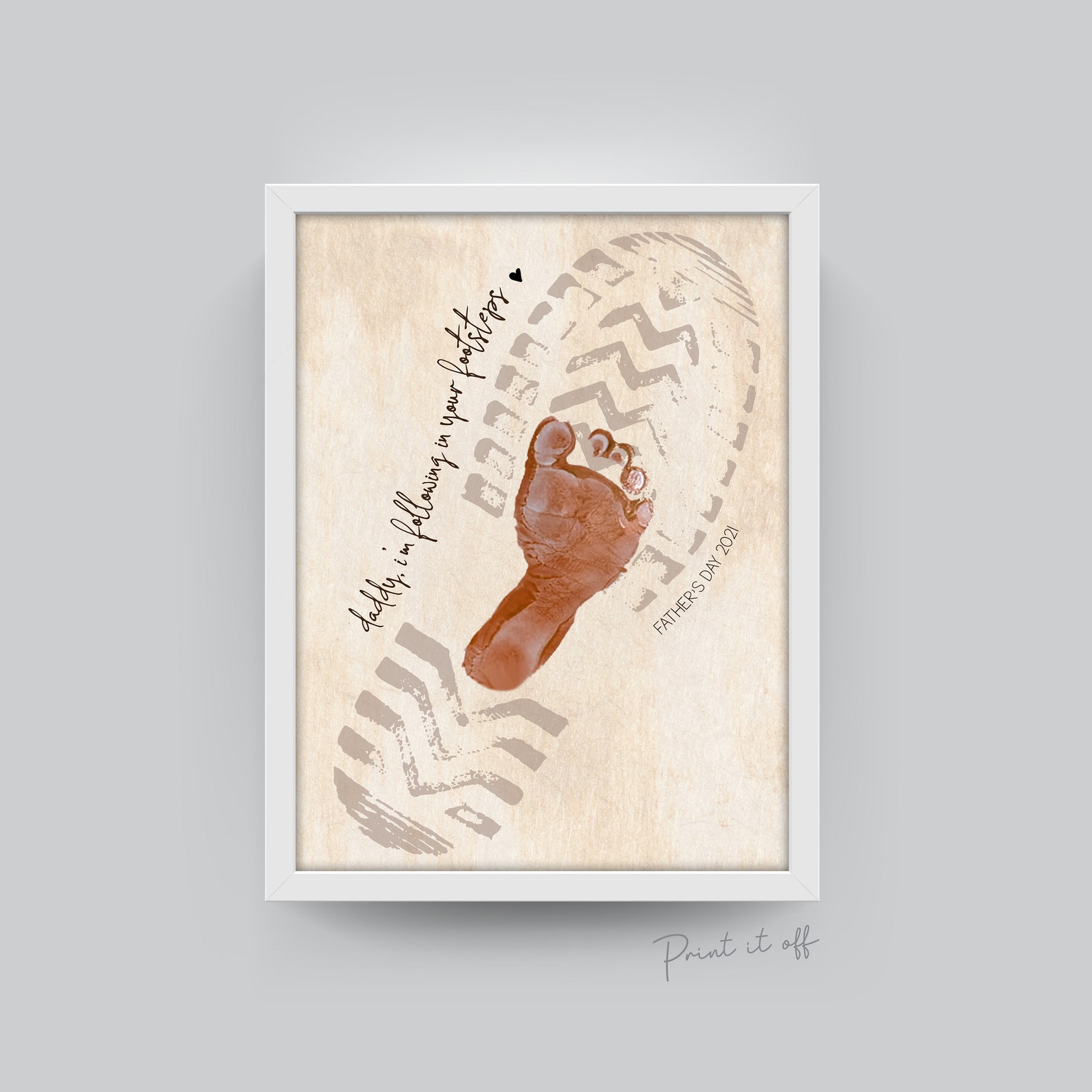 Daddy I'm Following in your Footsteps 2021 / Father's | Etsy