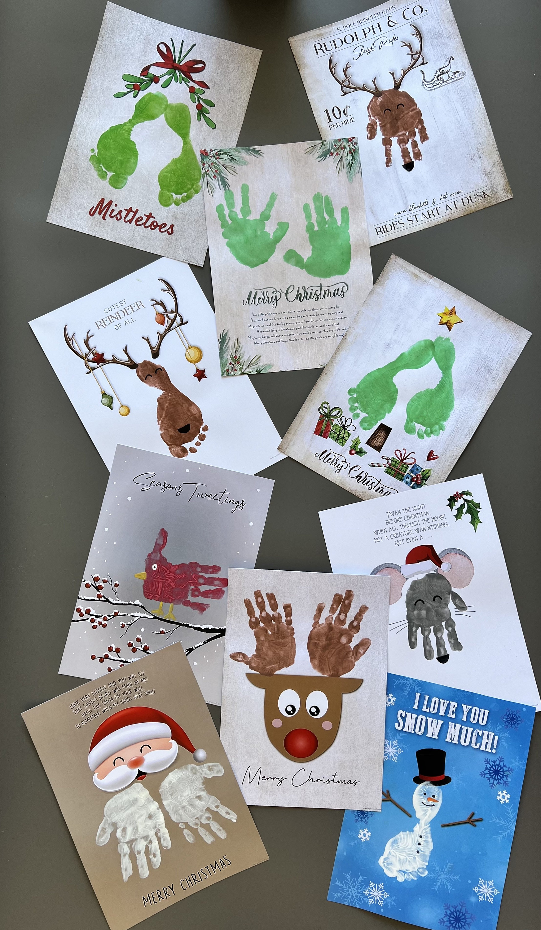Handprint And Footprint Christmas Crafts