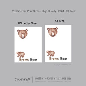 Brown Bear Handprint Craft Art Activity Colours Colors / Baby Toddler ...