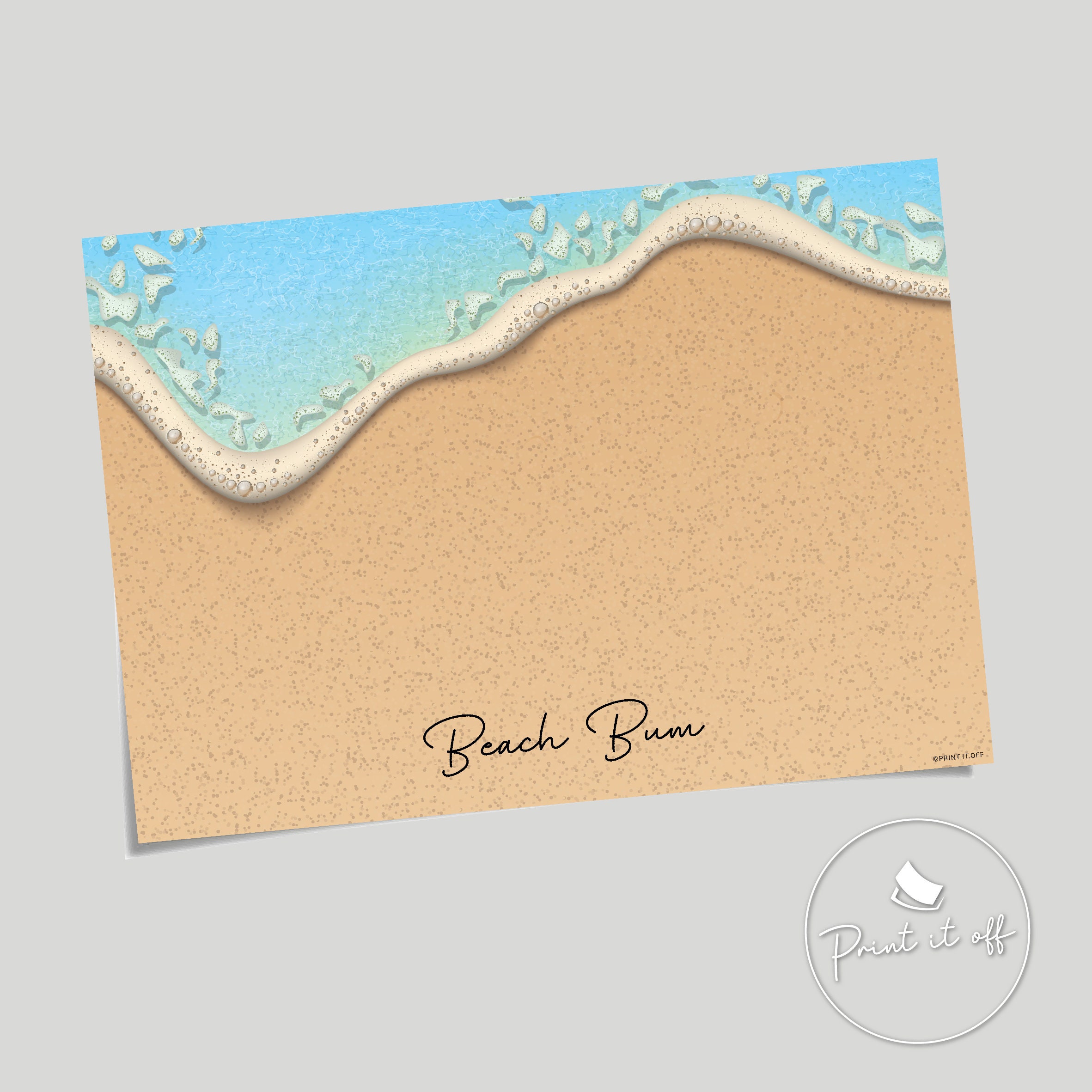 Baby Bottom Print / Beach Bum / Baby Bum Bottom Butt / Nursery Art ...