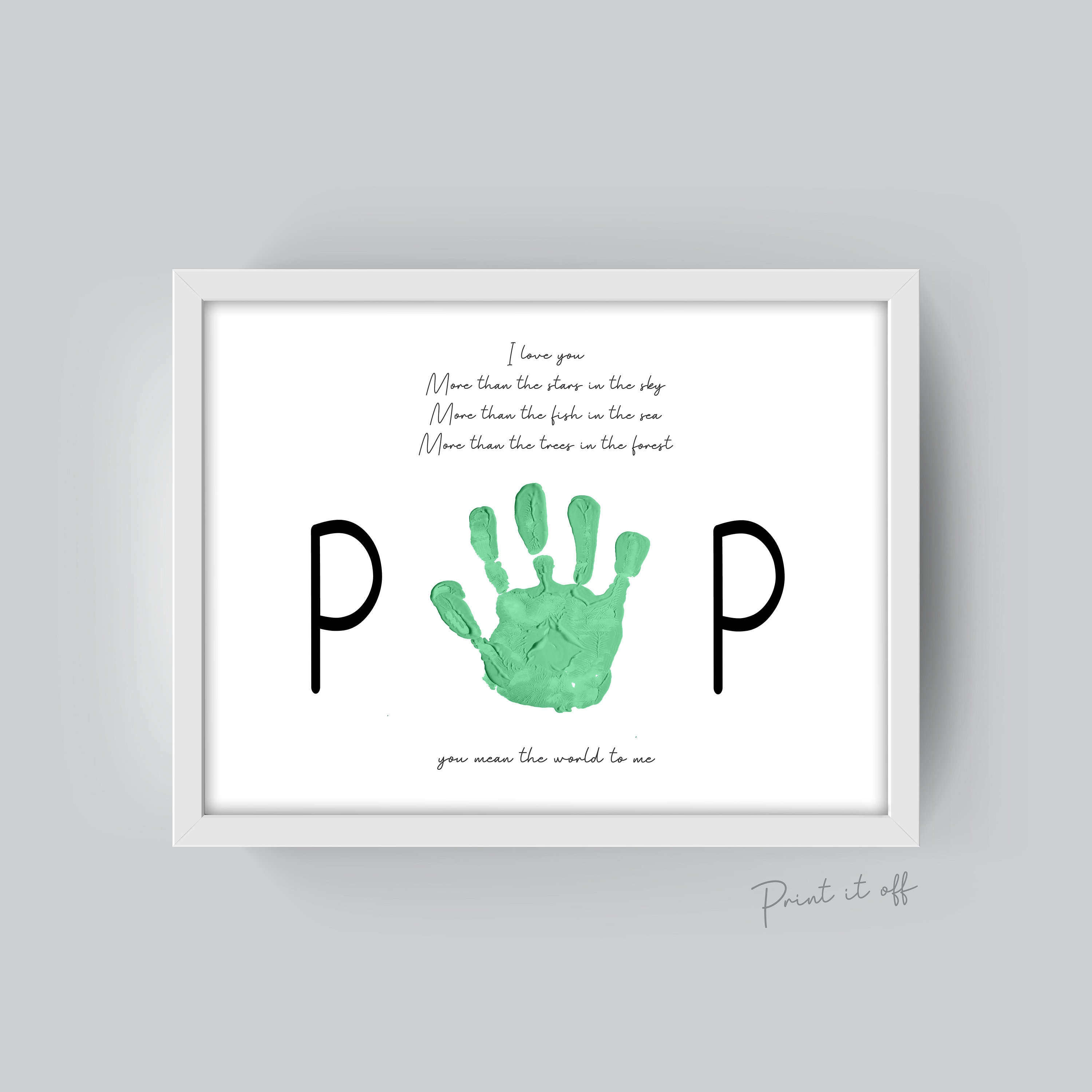 Handprint Art Craft / Pop Poppa Poem / Father's Day / Kids - Etsy Australia