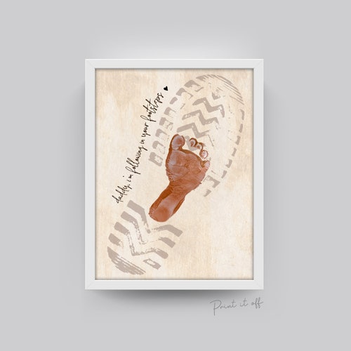 Fathers Day Footprint Craft Following in Your Footsteps DIY - Etsy