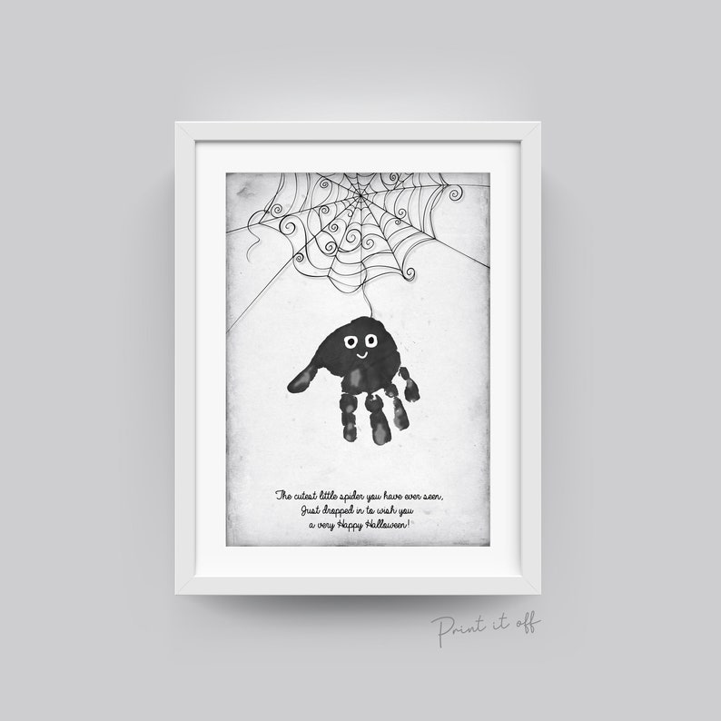 Halloween Footprint Handprint Art Craft / Kids Toddler Baby Card DIY ...