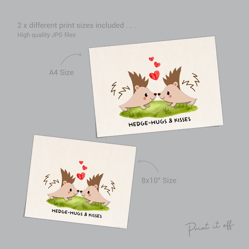 Hedge-hugs & Kisses Handprint Art Craft / Valentines Love - Etsy