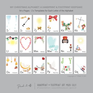 A-Z ABC Christmas Alphabet Handprint Footprint Craft Art Book / Baby ...