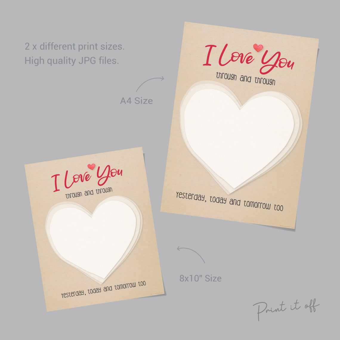 I Love You / Handprint Footprint Art Craft / Heart - Etsy