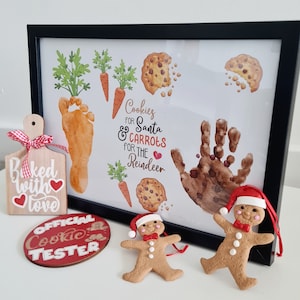 Cookies Santa Carrot Reindeer Footprint Handprint Art Craft / Christmas ...
