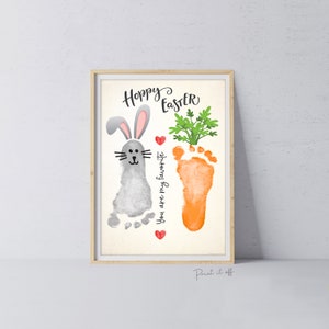 You Are My Favorite Bunny Carrot / Footprint Handprint Art Craft ...
