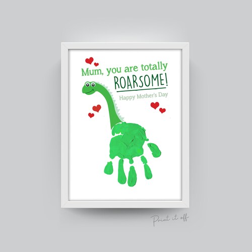 Handprint Art / Daddy You Are Totally Roarsome / Kids - Etsy