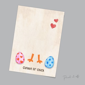 Cutest Lil Chick / Chicken Easter / Handprint Art Craft / Kids Baby ...