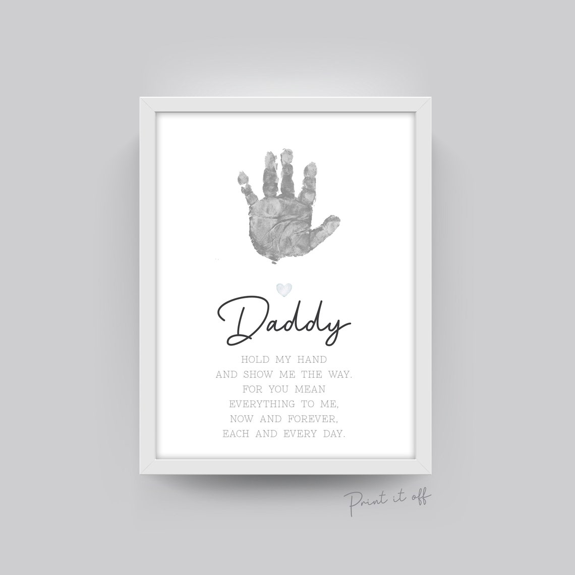 Daddy Handprint Poem / Hand Art Craft Dad Father's Day - Etsy