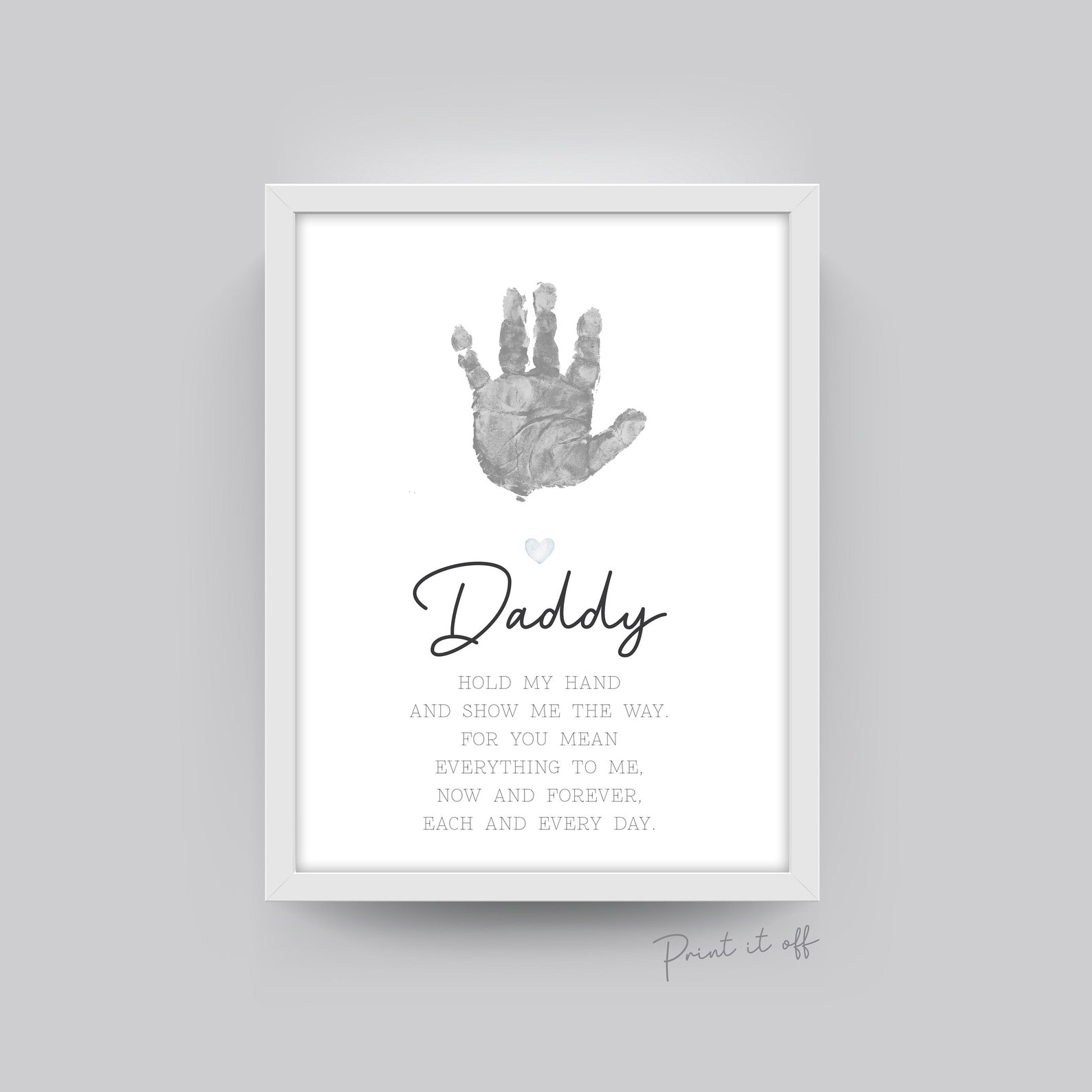 Daddy Handprint Poem / Hand Art Craft Dad Father's Day - Etsy