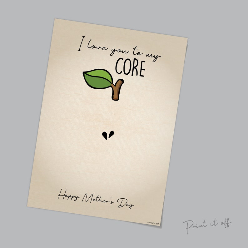 Love You to My Core / Mother's Day / Footprint Handprint | Etsy