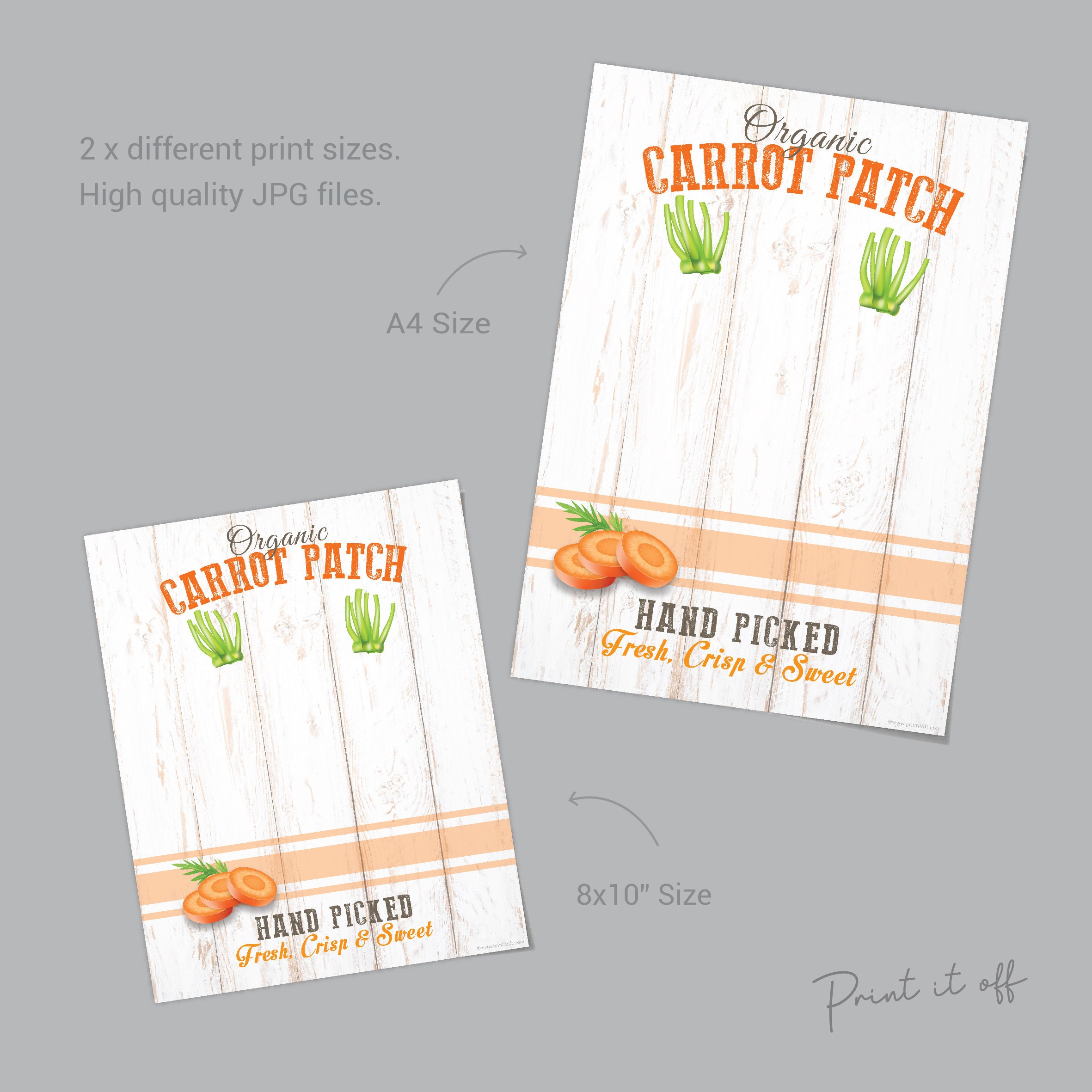 Farm Sign Carrot Patch / Footprints Foot Feet Art Craft / Kids - Etsy