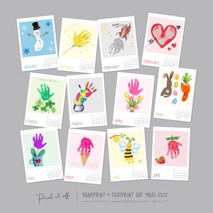 2024 Handprint Footprint Calendar Art Craft / DIY Gift Child Baby Kids ...