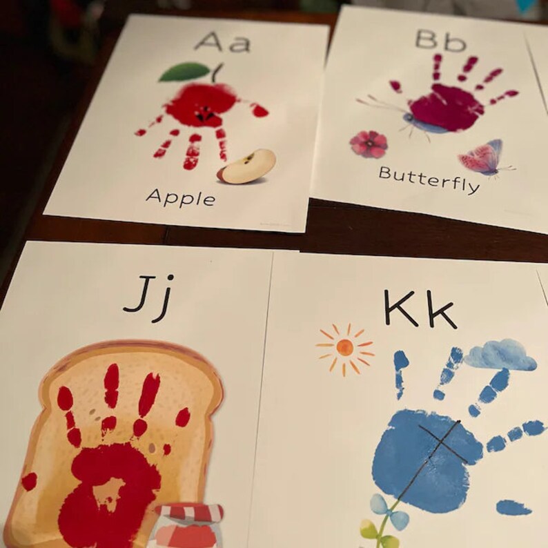 A-Z ABC Alphabet Handprint Craft Art Phonic Book / Baby - Etsy