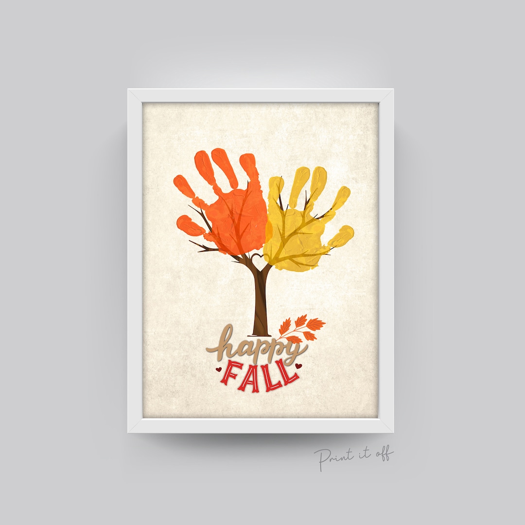 Autumn Tree / Handprint Art / Leaves Leafs Season / Happy Fall / Child ...
