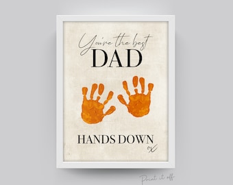 Father's Day Craft for Kids Fathers Day Handprint Craft - Etsy