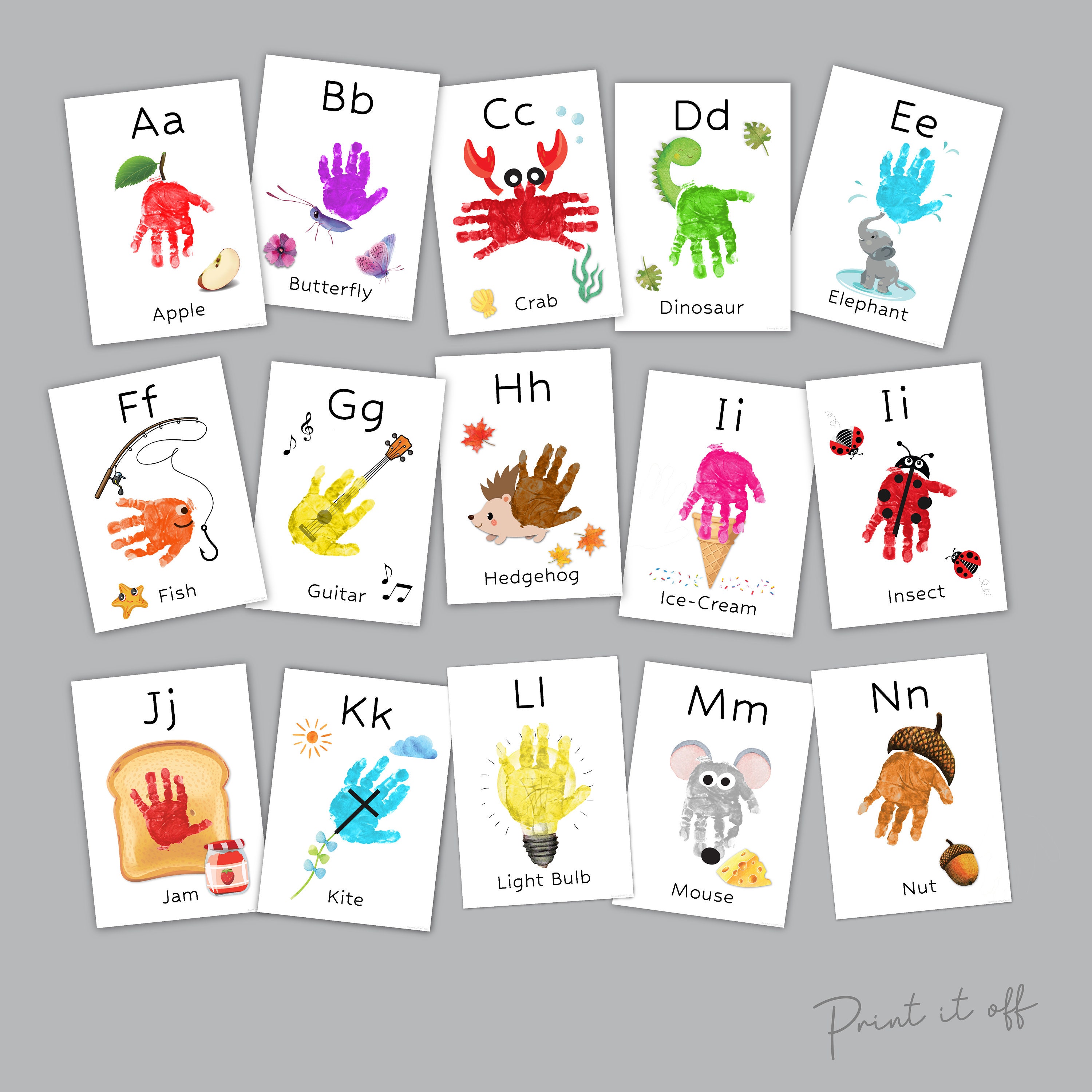 A-Z ABC Alphabet Handprint Craft Art Phonic Book / Baby - Etsy Australia
