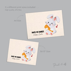 You're My Favorite / Carrot Hand Handprint / Cute Bunny / Happy Easter ...