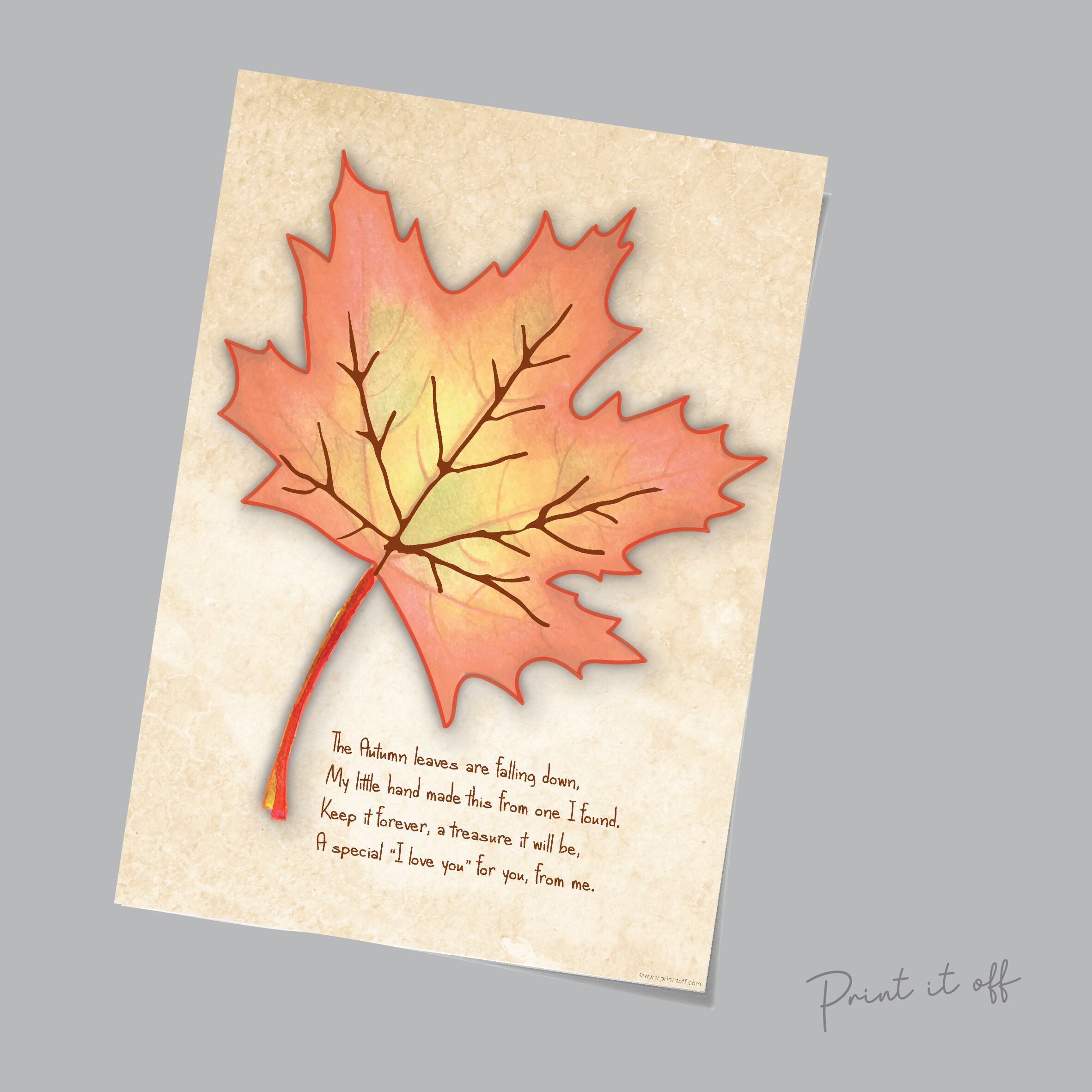Autumn Fall Leaf / Handprint Art / Leaves Leafs Season / Thanksgiving ...