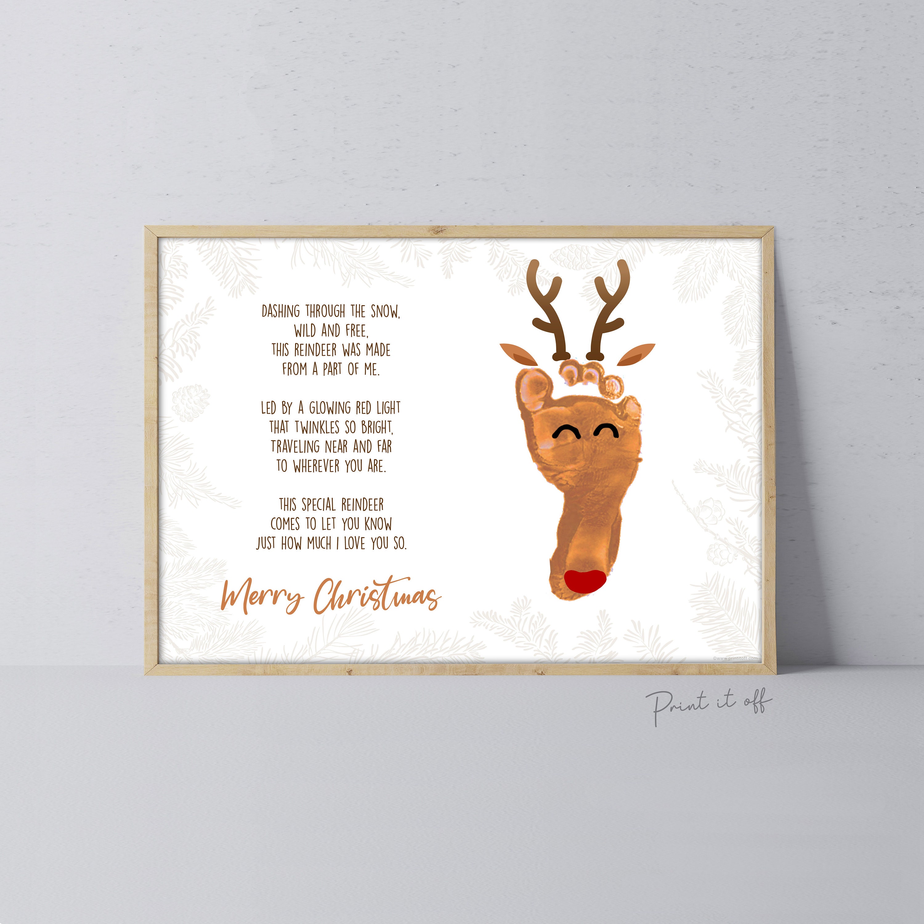 Reindeer Handprint Poem Amazon.com : Christmas Gift For Grandma, Mimi,