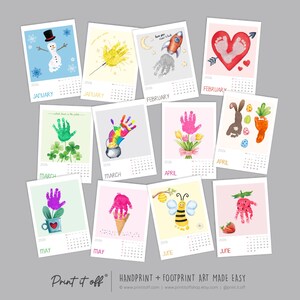 2026 Handprint Footprint Calendar Art Craft / DIY Gift Child Baby Kids ...