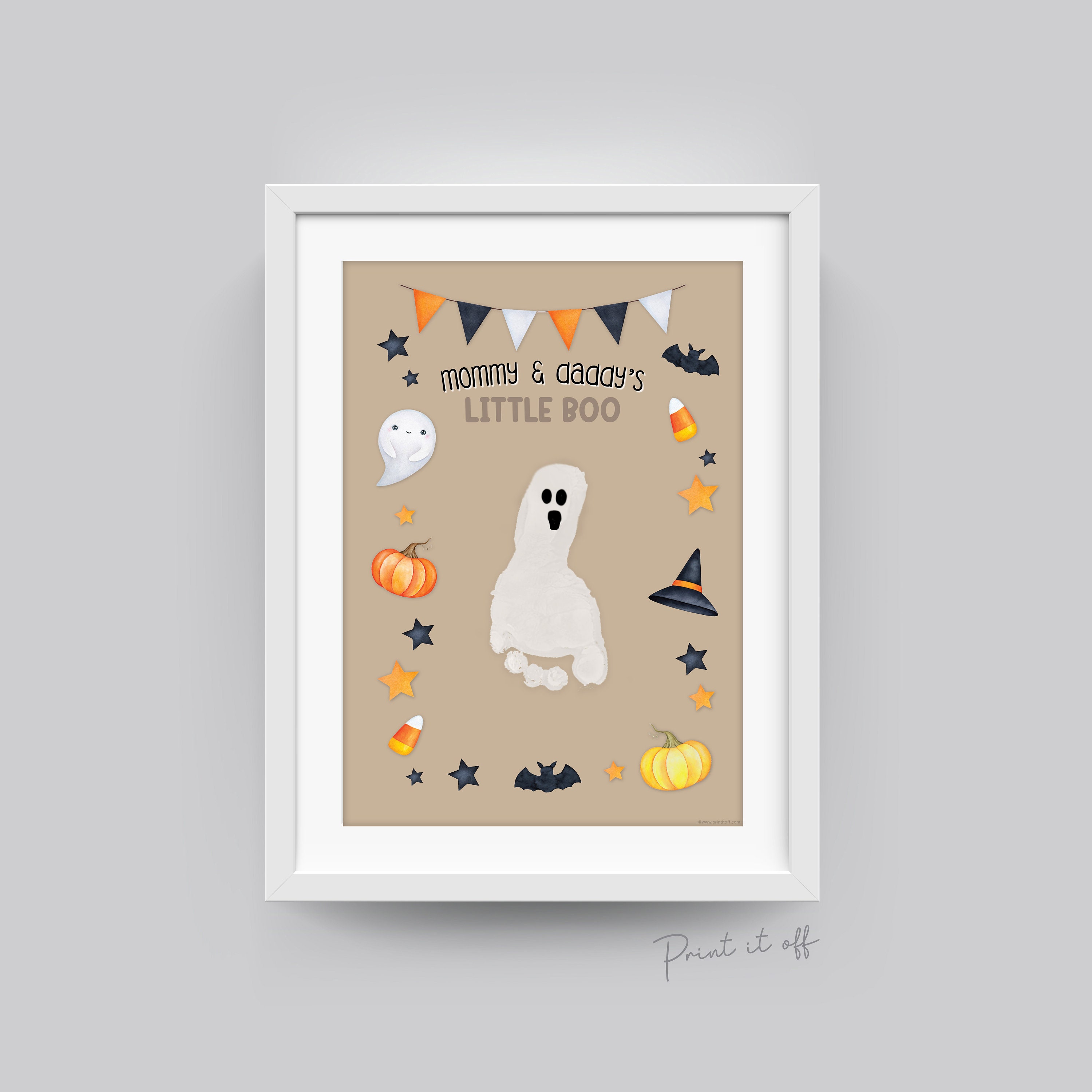Mommy & Daddy's Little Boo Halloween Art Craft / Handprint - Etsy
