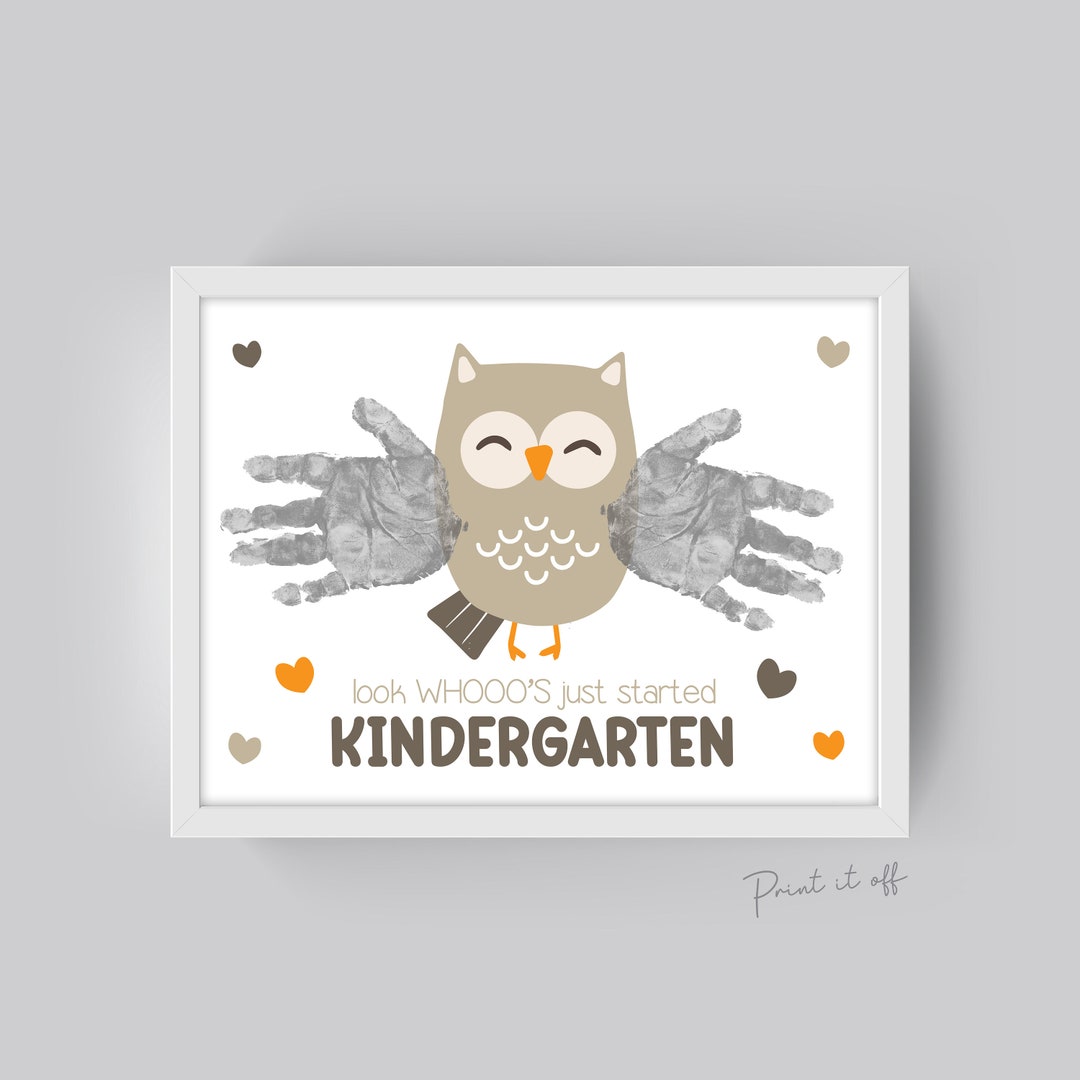 Owl Kindergarten / First Day of School Kindy / Handprint Hand Art Craft ...