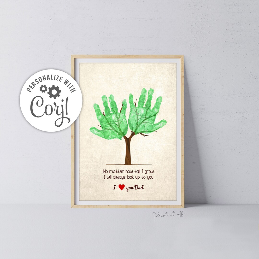 Tree Handprint EDITABLE / Hand Art Craft / Father's Mother's Day ...