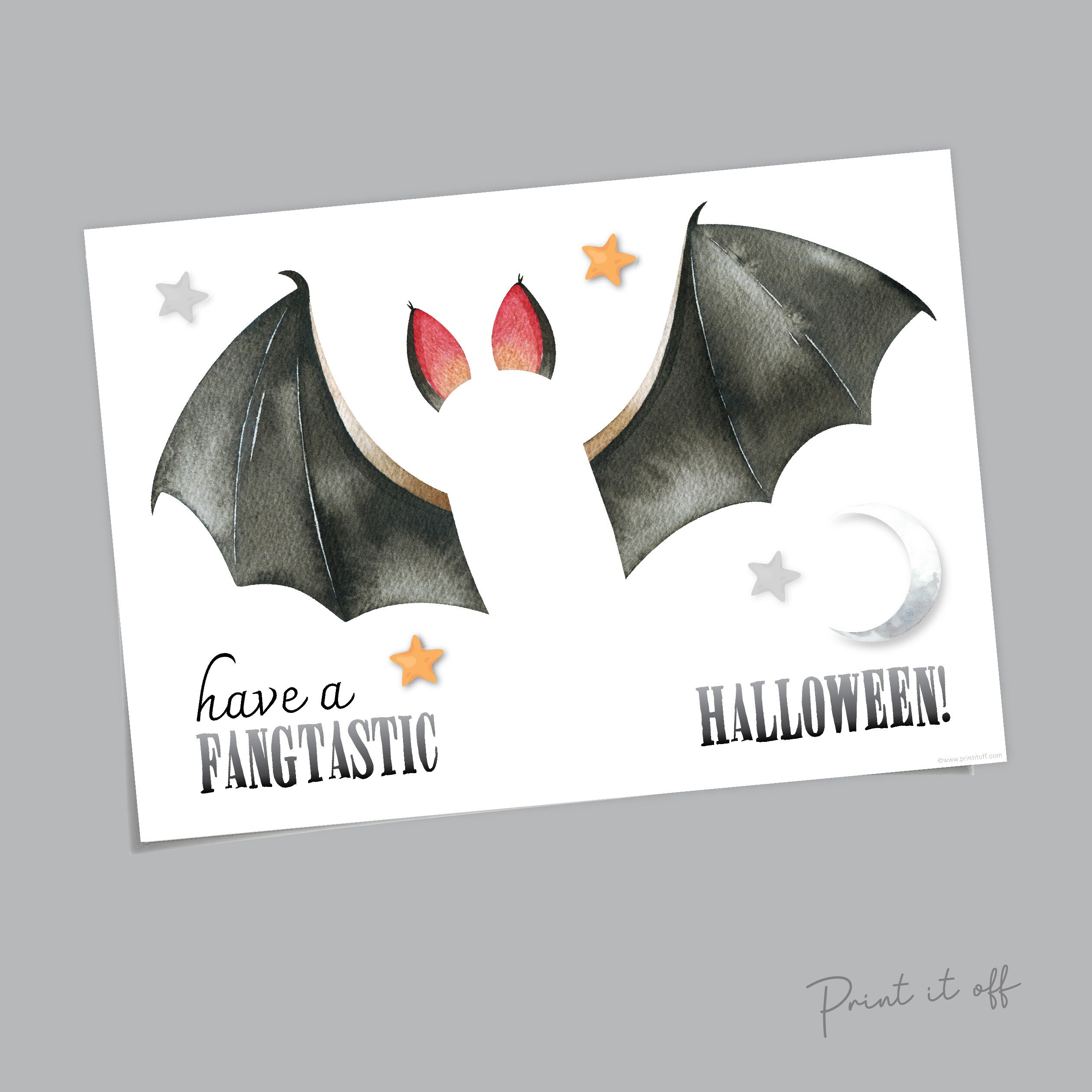 Bat Halloween Art Craft / Footprint Handprint Art / Fang-tastic / Kids ...