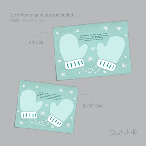 Mitten Poem Handprints / Baby Toddler Kids Art Craft / Christmas Xmas ...