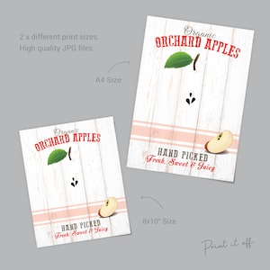 Farm Sign Apple / Footprint Handprint Foot Feet Art Craft / Kids Baby ...