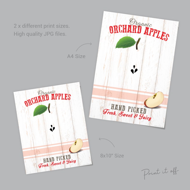 Farm Sign Apple / Footprint Handprint Foot Feet Art Craft / - Etsy